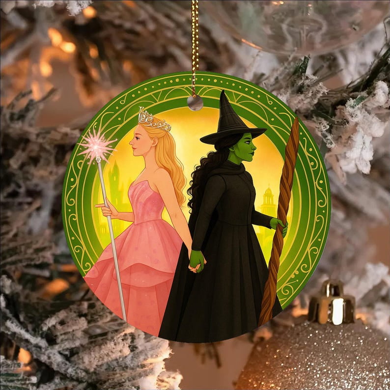 Wicked The Musical Elphaba & Glinda Oz Witches Ornament, Besties ...