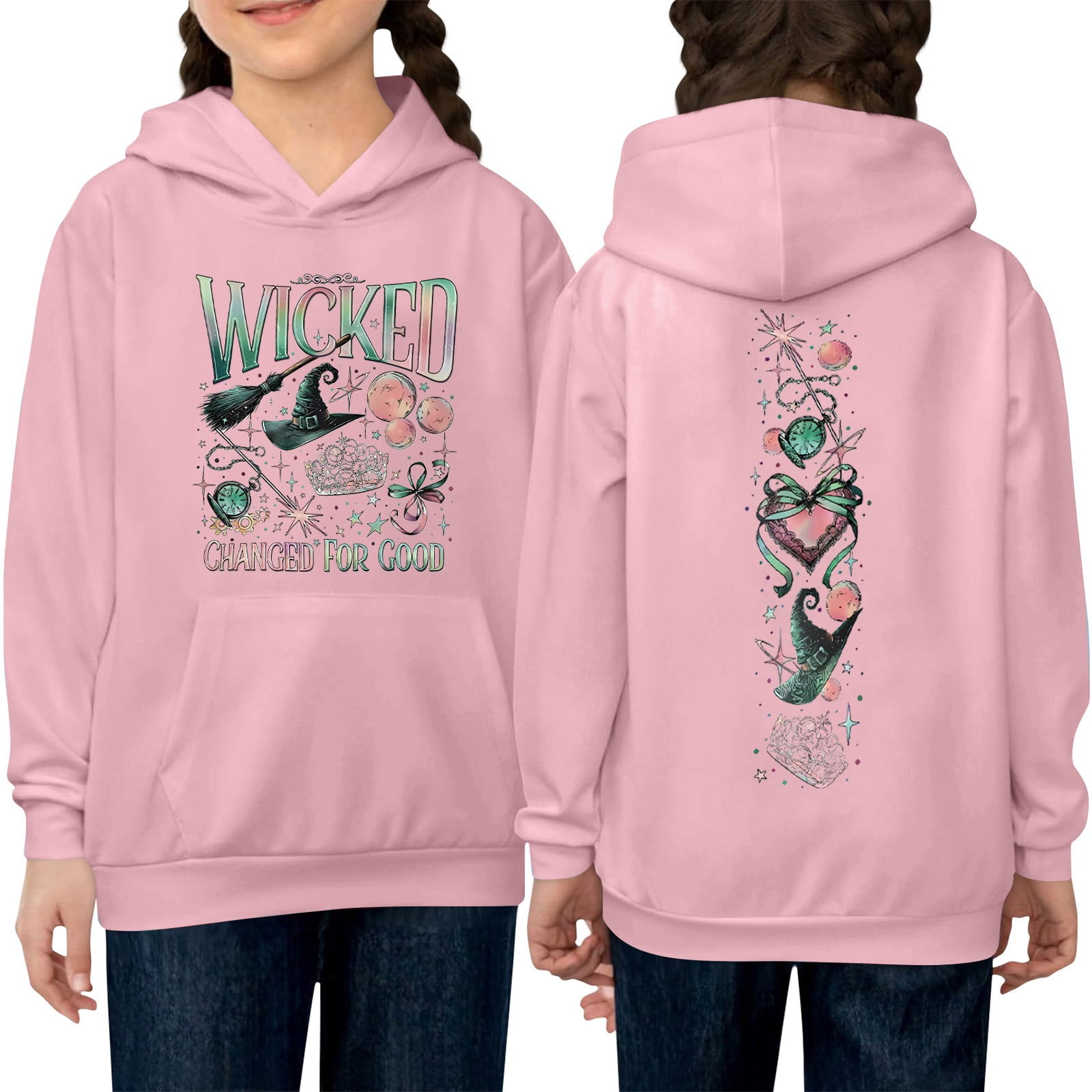 Wicked - Themed Sweater For Wicked Themed Girls' Pink Hoodie with ...