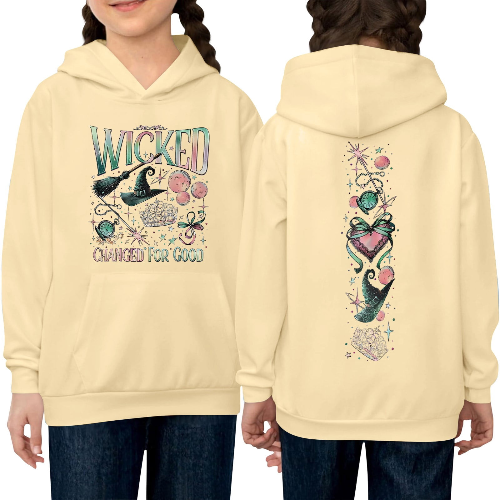 Wicked - Themed Woman's Hoodies Wicked Themed Girls' Pink Hoodie with ...