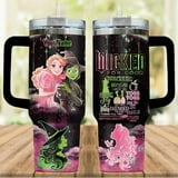 Wicked Tumbler 40Oz, Elphaba And Glinda Tumbler, Broadway Musical Fan ...