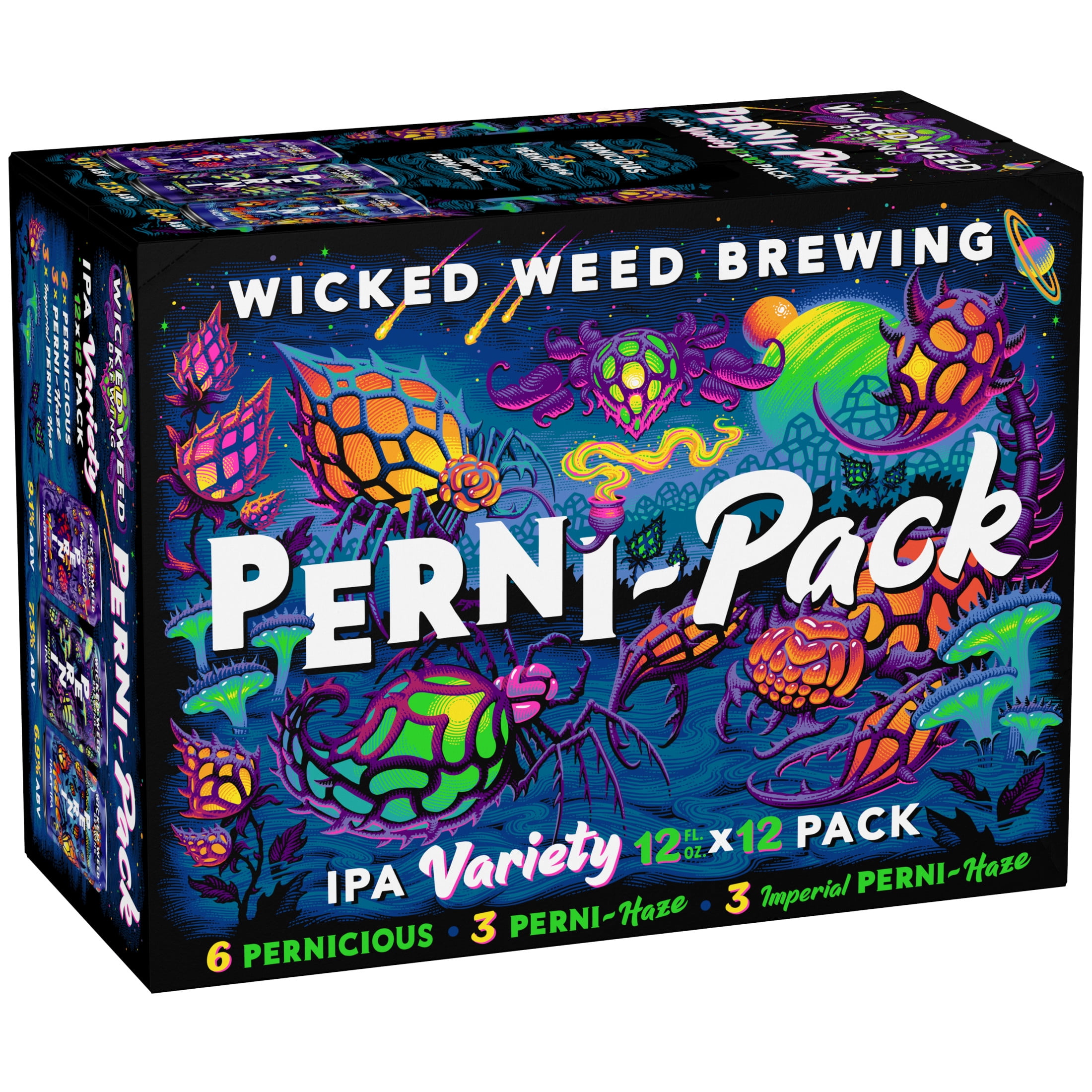 Wicked Weed IPA Variety Pack 12 Pack 12 fl oz Aluminum Cans with ...