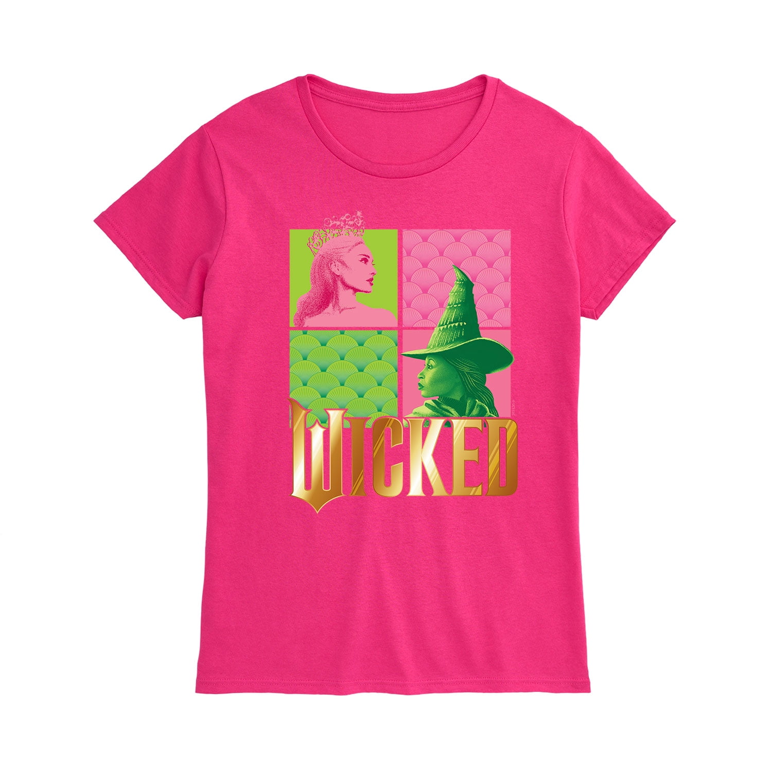 Wicked - Wicked Elphaba And Glinda - Women's Fitted Graphic T-Shirt ...