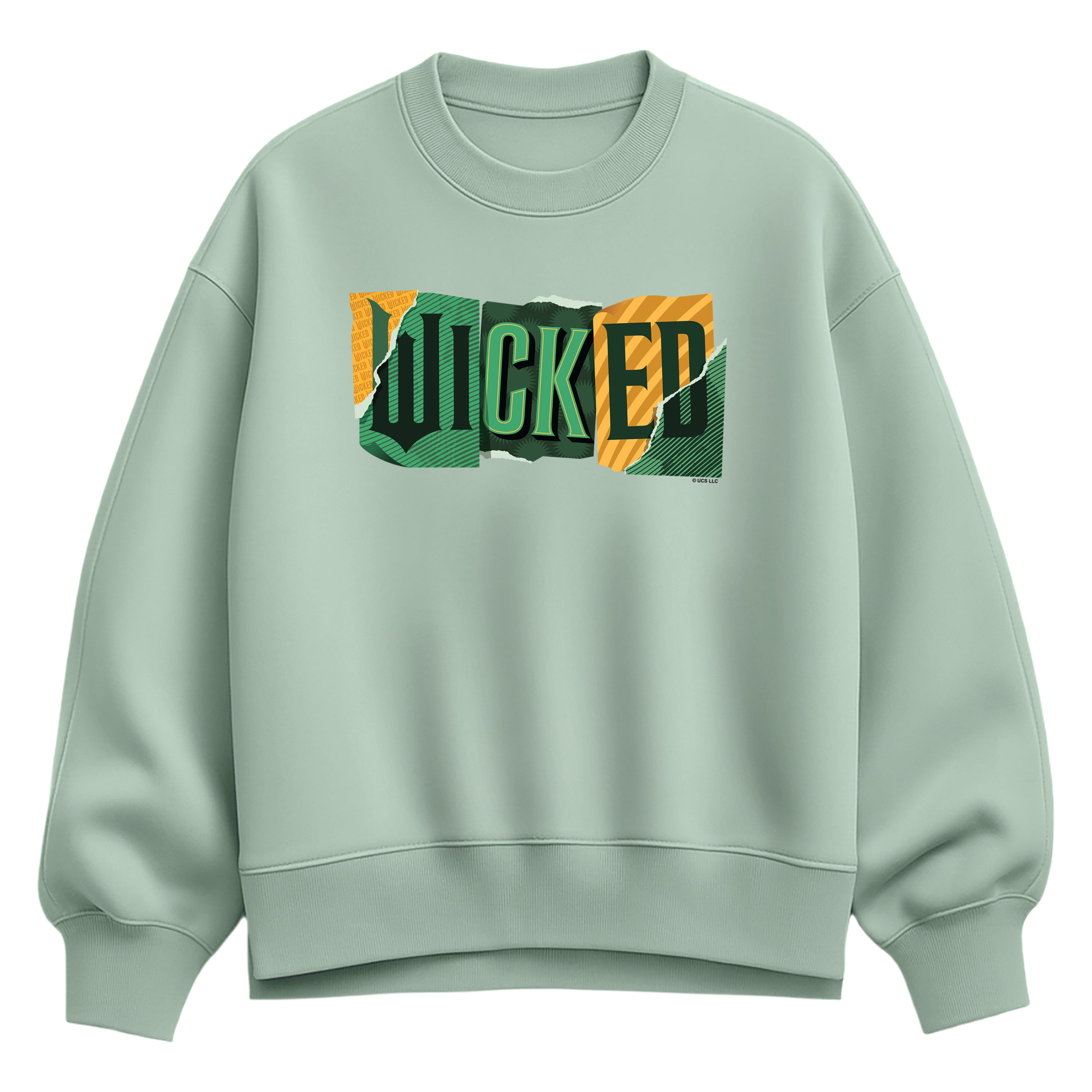 Wicked - Wicked Tear Logo - Ladies Oversized Fleece Crew Sweatshirt ...