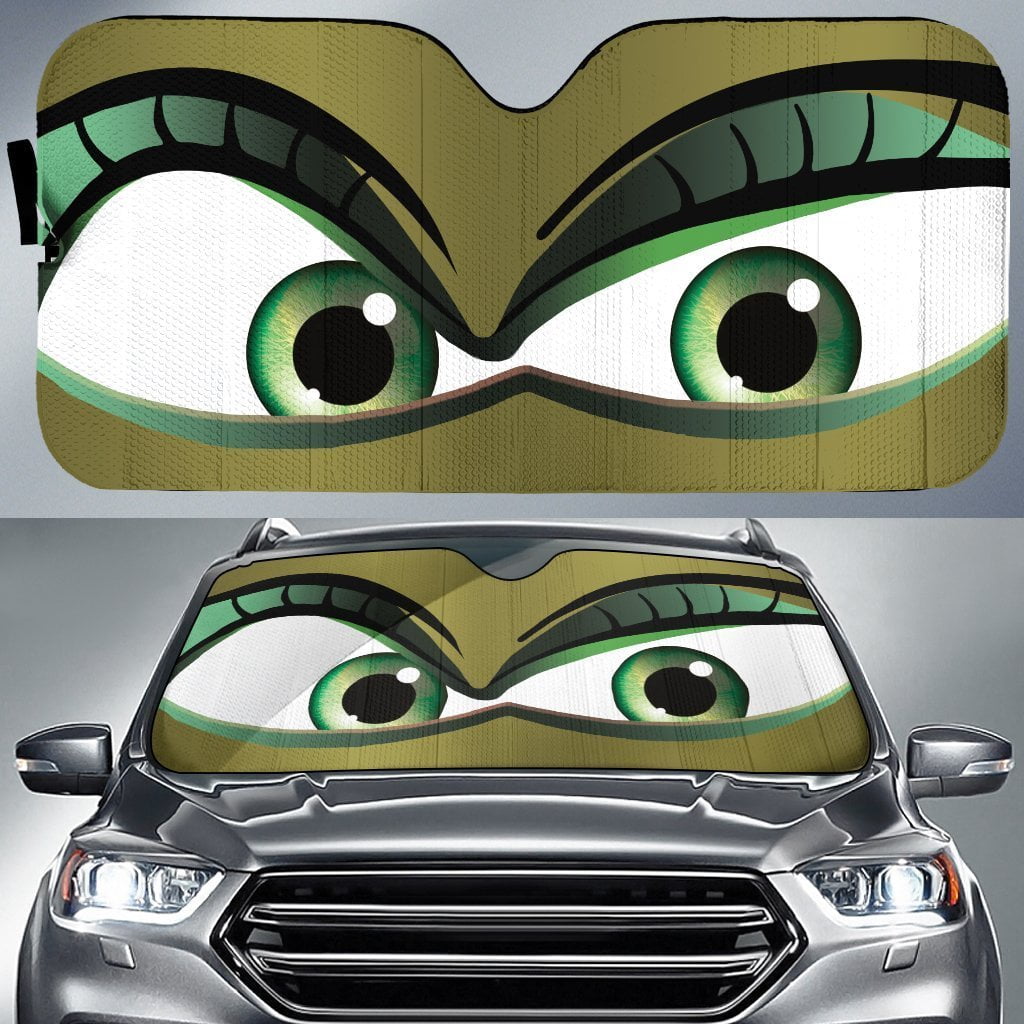 Wicked Witch Car Eyes Sun Shade Custom Car Accessories, Car Windshield ...