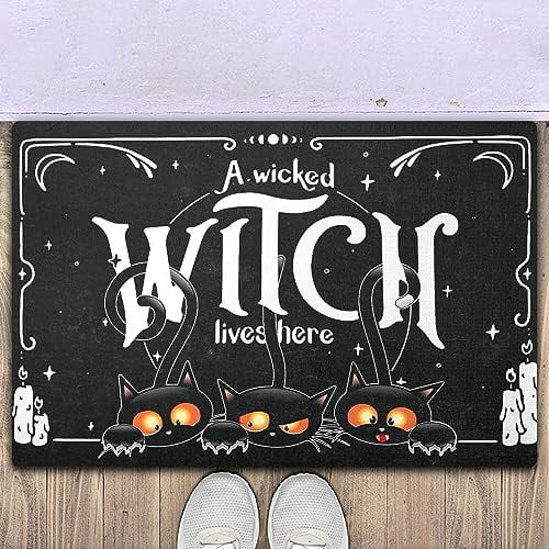 Wicked Witch Doormat Welcome Mat Goth Witchy Doormat Witchcraft Rug ...