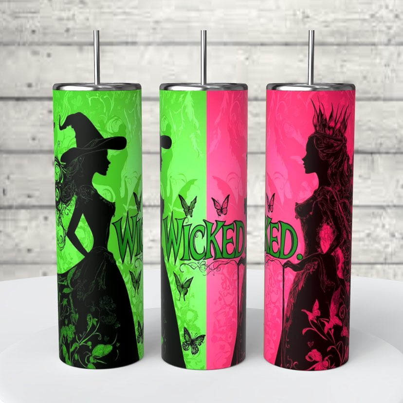 Wicked Witch Glenda Pink Green 20 Ounce Tumbler coffee Cup - Walmart.com