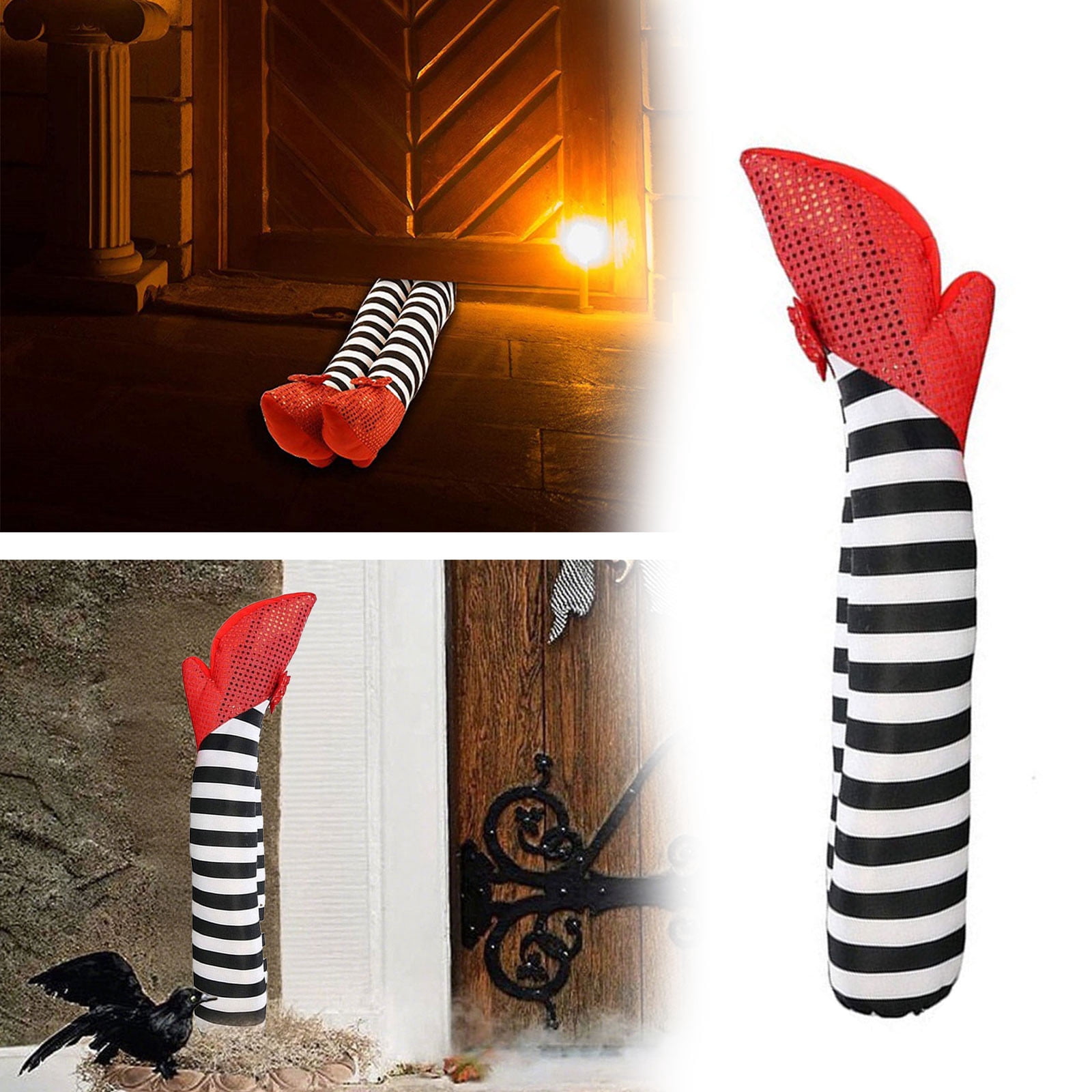 Wicked Witch Legs Halloween Prop – Life-Size Crushed Witch Legs with ...