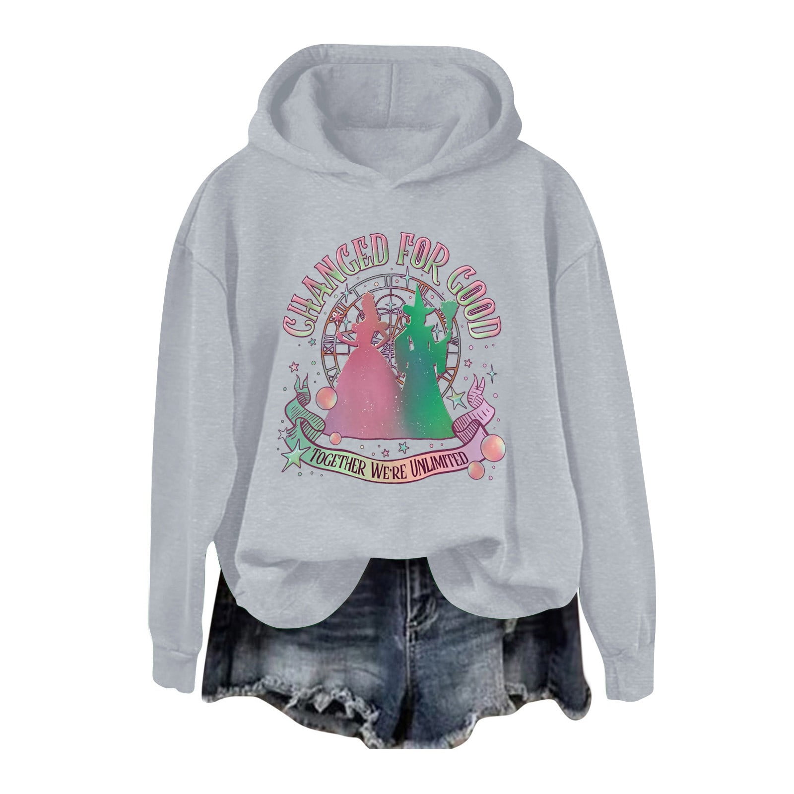 Wicked Woman's Hoodies Women Pink Graphic Hoodie Cozy Long Sleeve ...