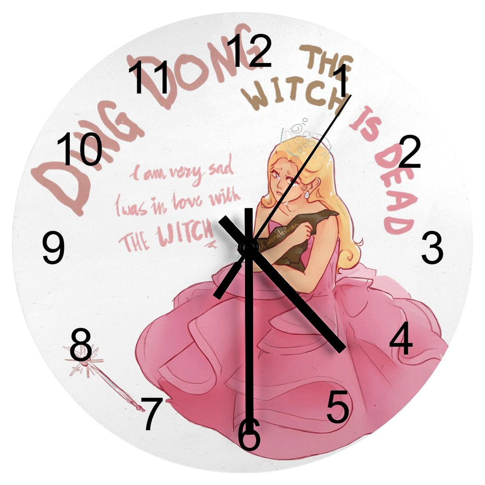 Wicked Wooden Wall Clock Antique Wooden Clock Face Ilent Clock Without ...