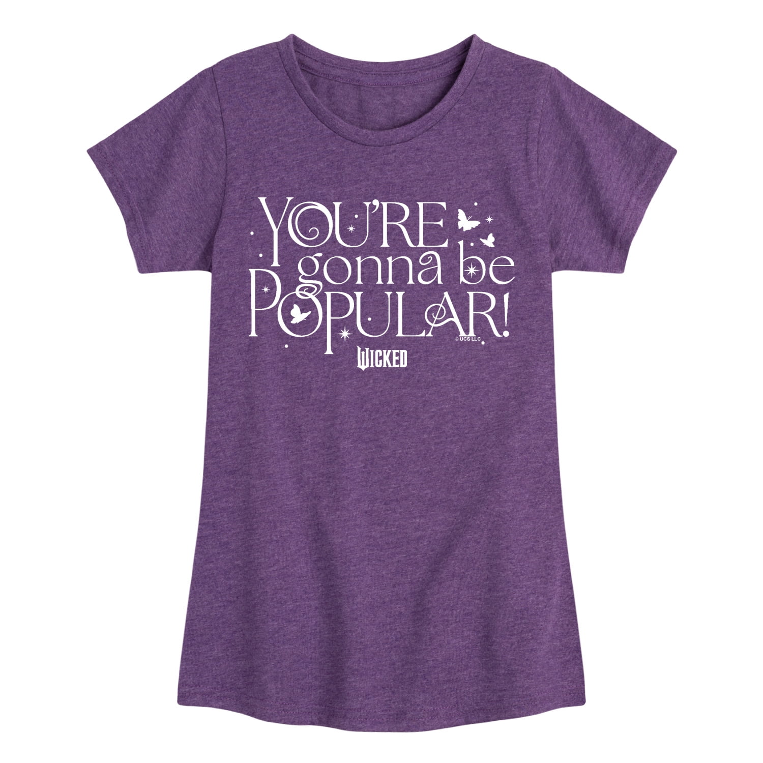 Wicked - You'Re Gonna Be Popular - Girls Toddler and Youth Fitted Short ...