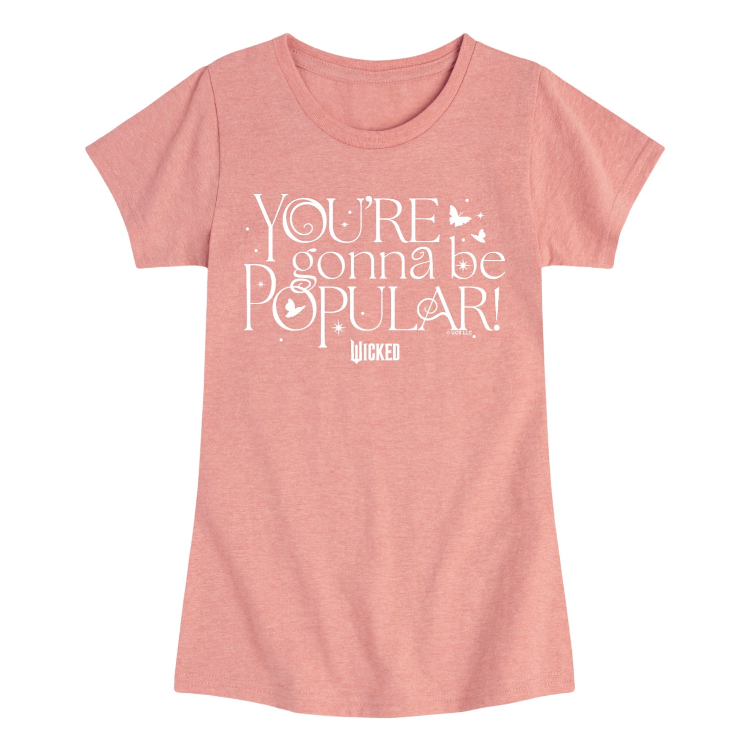 Wicked - You'Re Gonna Be Popular - Girls Toddler and Youth Fitted Short ...
