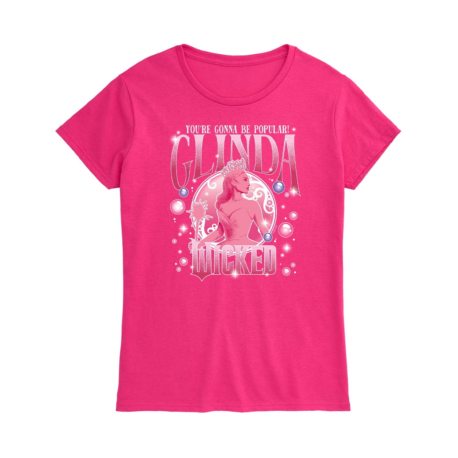Wicked - You're Gonna Be Popular Glinda - Women's Fitted Graphic T-Shirt - Walmart.com