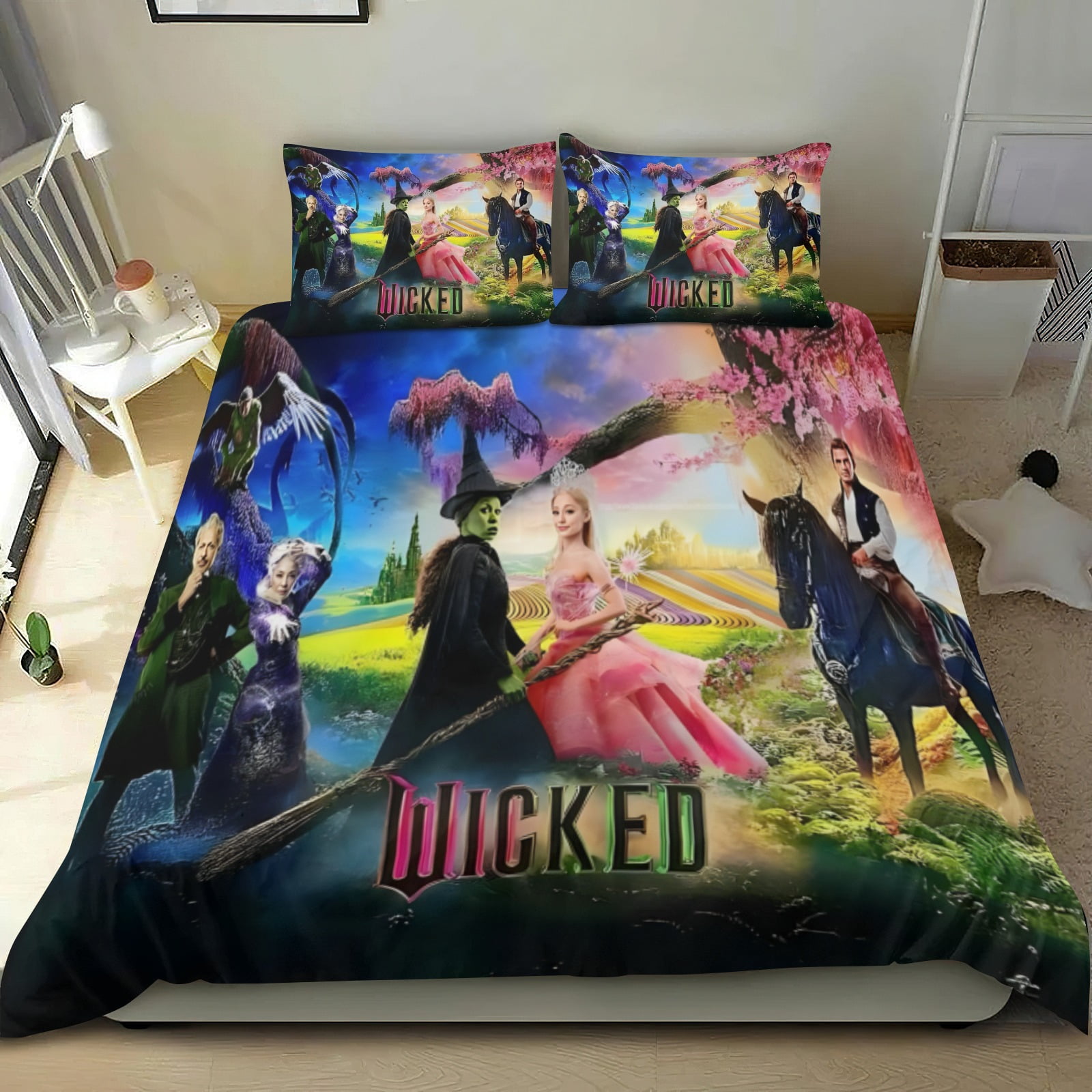 Wicked movie thin bedding set has an iconic print, Perfect for fans, it ...