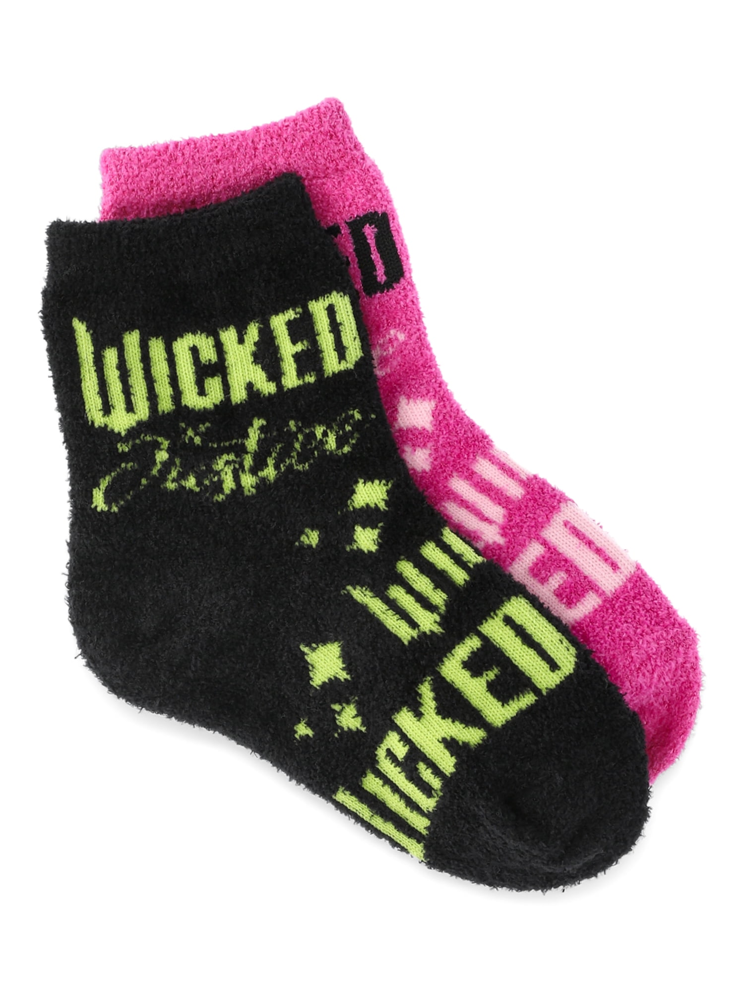 Wicked x Justice Girls Cozy Socks, 2-Pack, Sizes S/M-M/L - Walmart.com