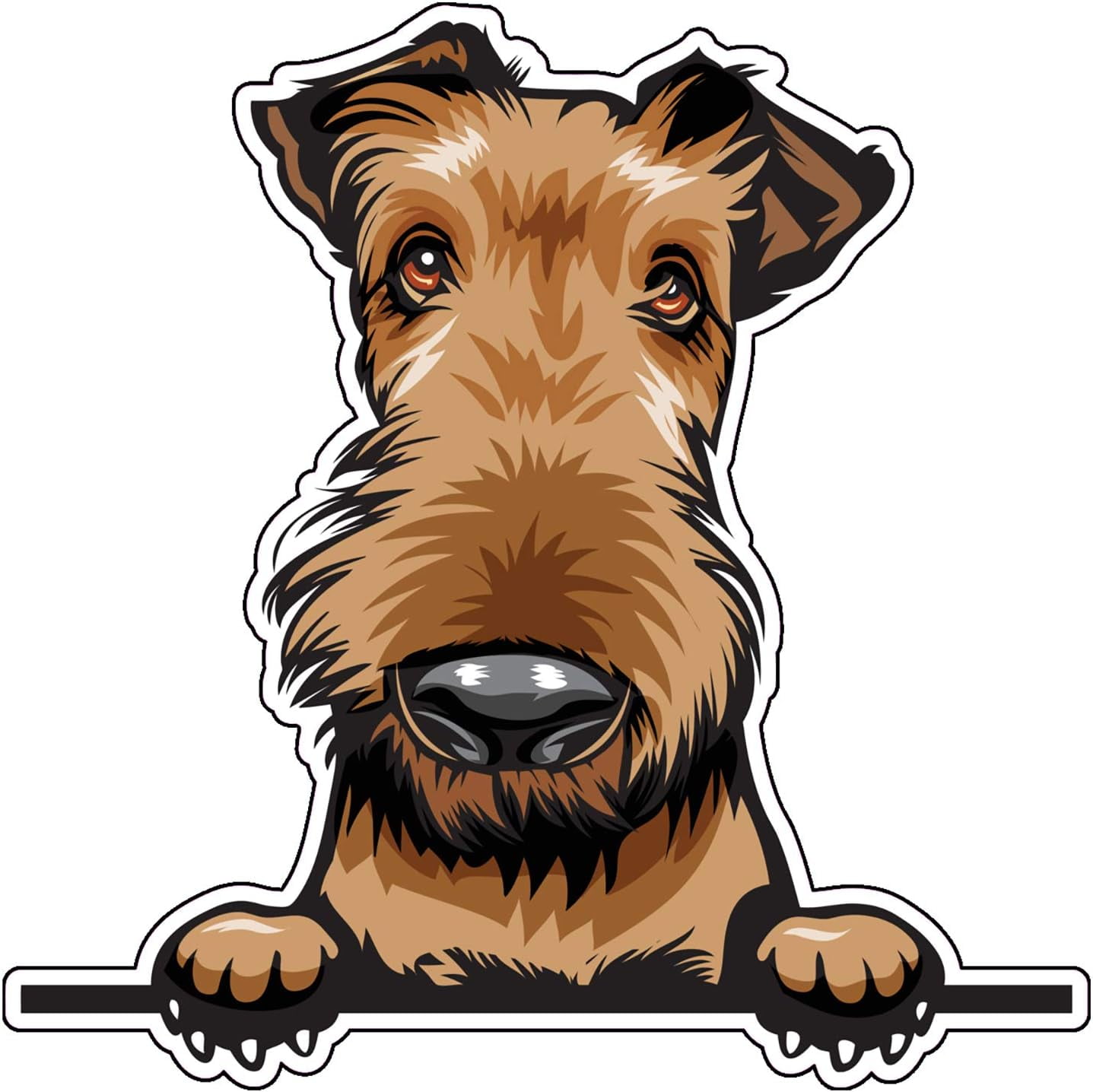 WickedGoodz Airedale Terrier Vinyl Decal - Dog Breed Bumper Sticker ...