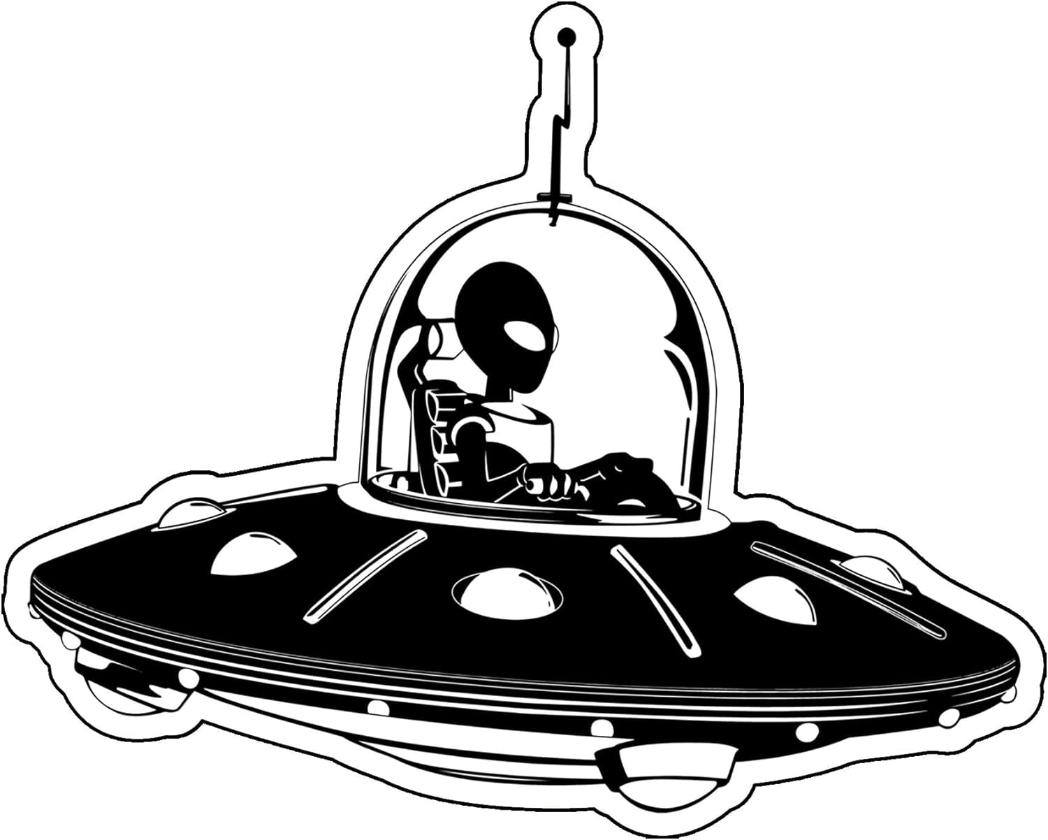 WickedGoodz Alien UFO Vinyl Decal - Spacecraft Bumper Sticker - for ...