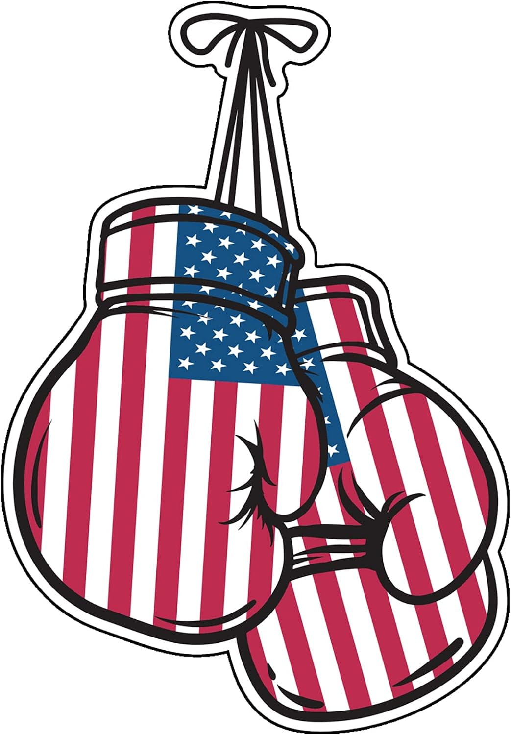 WickedGoodz American Flag Boxing Gloves Vinyl Decal - Patriotic Bumper ...