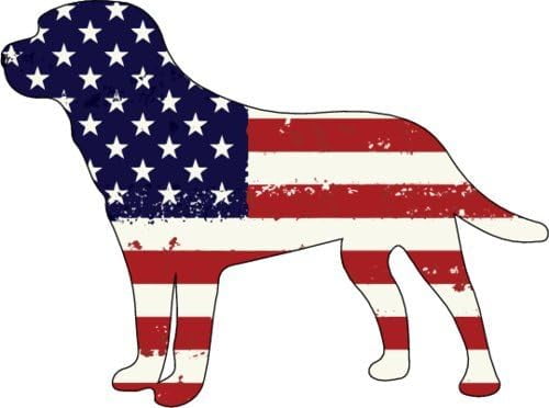 WickedGoodz American Flag Labrador Retriever Vinyl Decal - Patriotic ...
