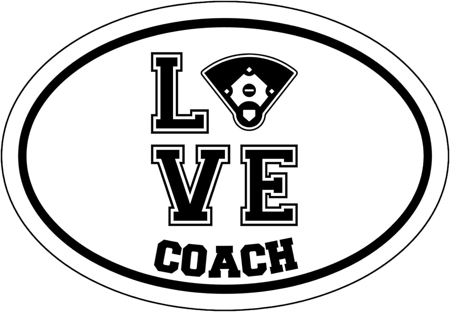 WickedGoodz Baseball Coach Vinyl Decal - Base Ball Bumper Sticker - for ...