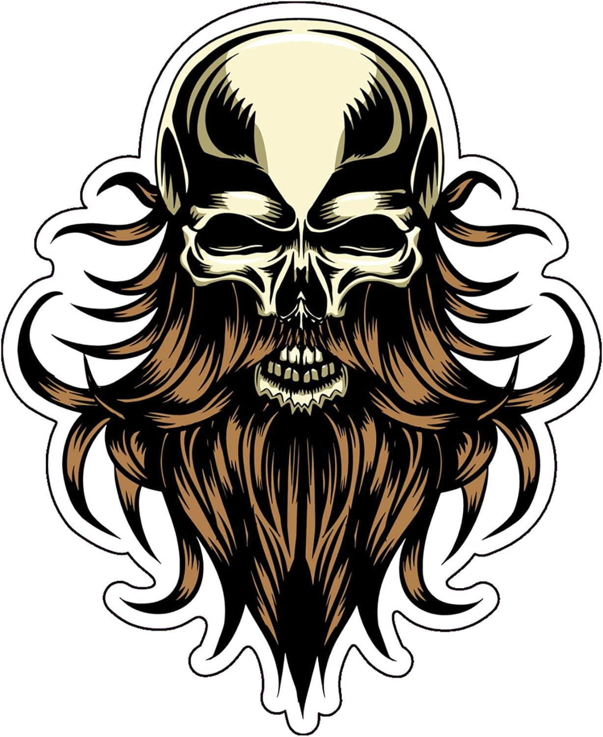 WickedGoodz Bearded Viking Skull Vinyl Decal - Norse Bumper Sticker ...