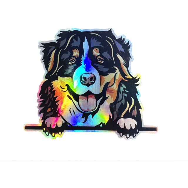 WickedGoodz Bernese Mountain Dog Vinyl Holographic Decal - Dog Breed ...