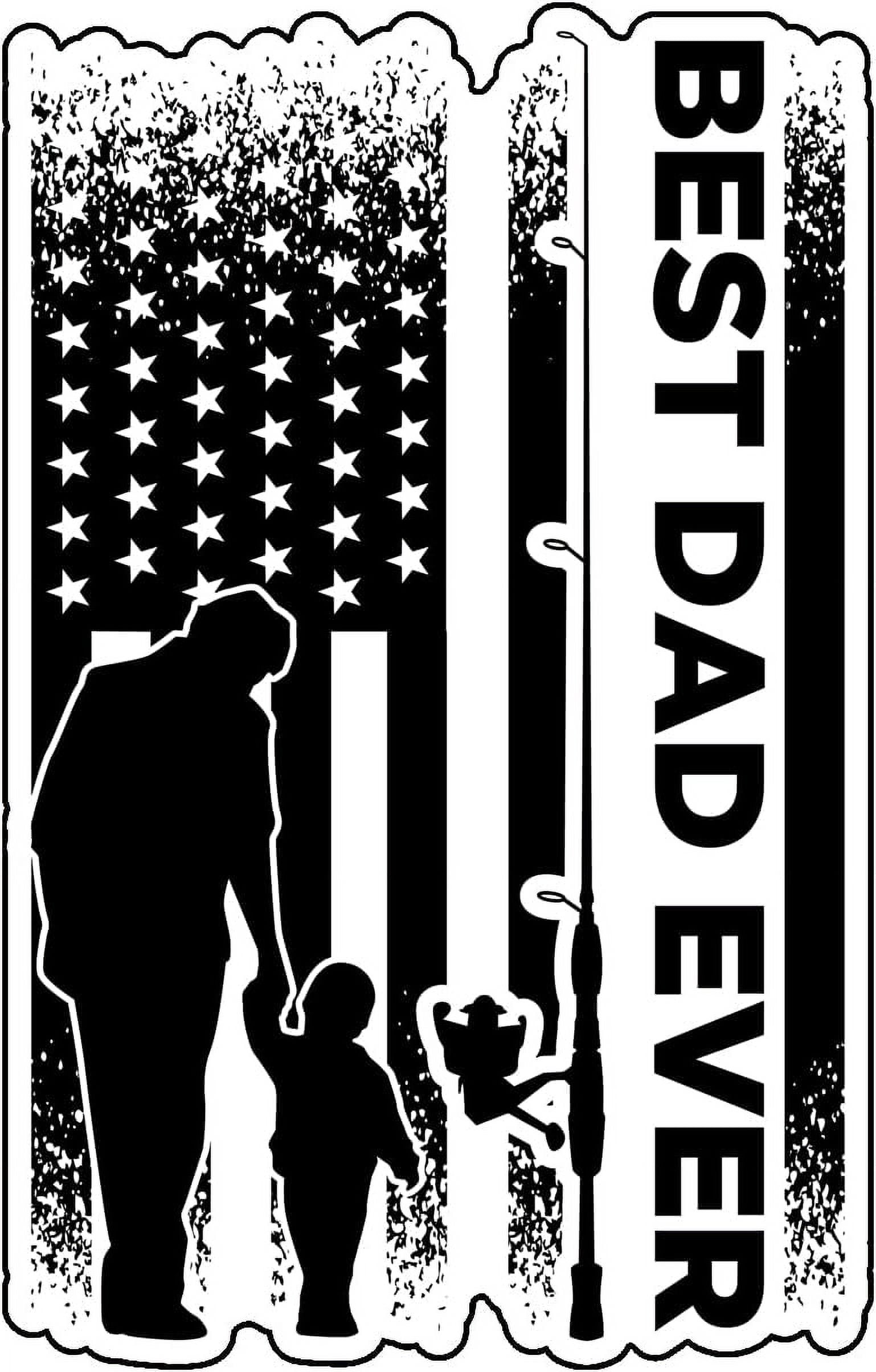 WickedGoodz Best Dad Vinyl Decal - Father Bumper Sticker - for Laptops ...