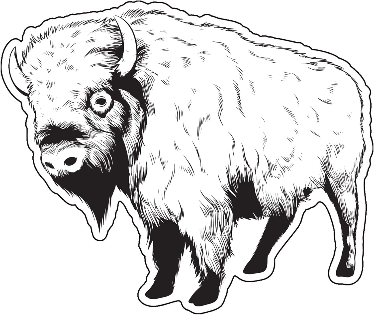 WickedGoodz Bison Vinyl Decal - Animal Bumper Sticker - for Laptops ...