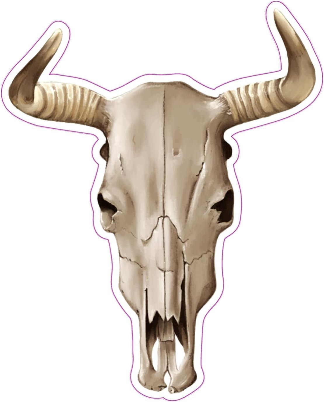 WickedGoodz Bull Skull Vinyl Decal - Southwestern Cattle Bumper Sticker ...