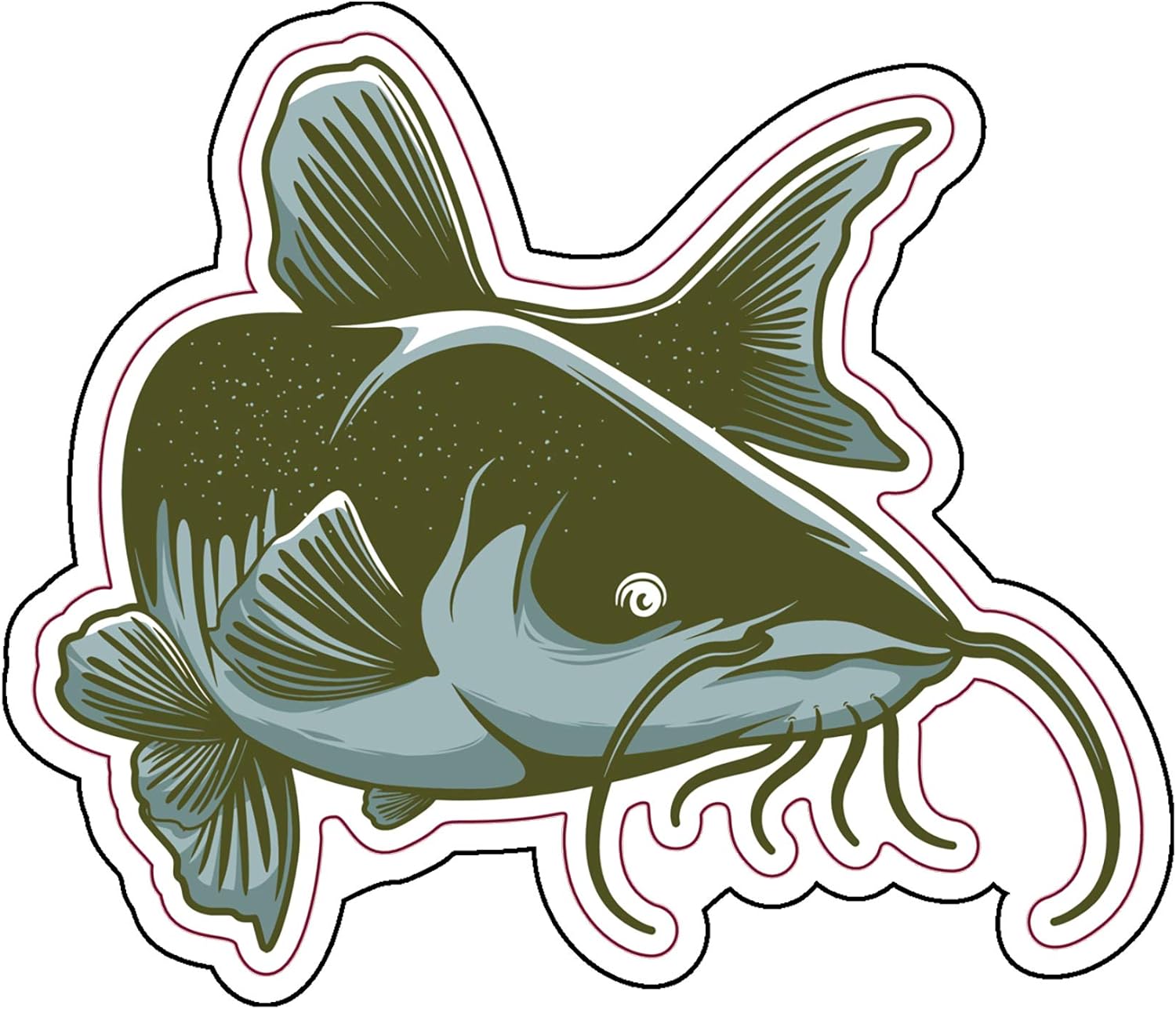 WickedGoodz Catfish Vinyl Decal - Angler Fishing Bumper Sticker - for ...