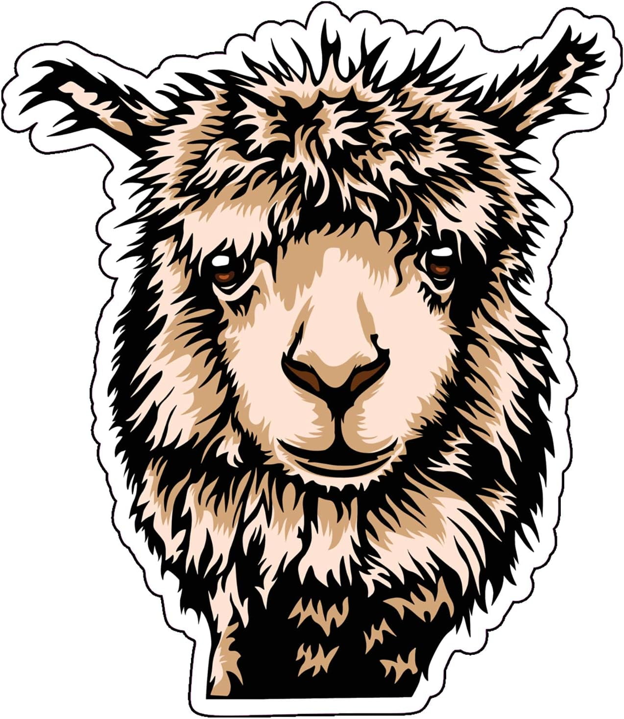 WickedGoodz Color Llama Vinyl Decal - Alpaca Bumper Sticker - for ...