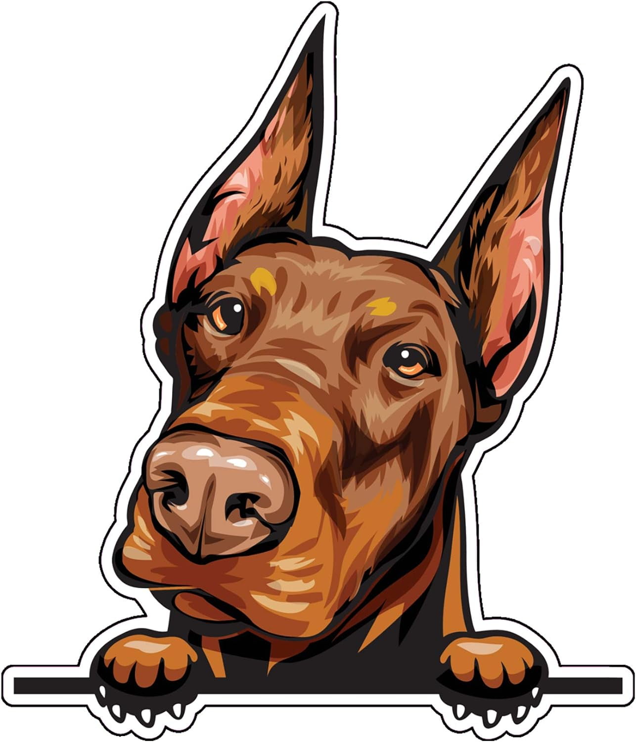 WickedGoodz Doberman Pinscher Vinyl Decal - Dog Breed Bumper Sticker ...
