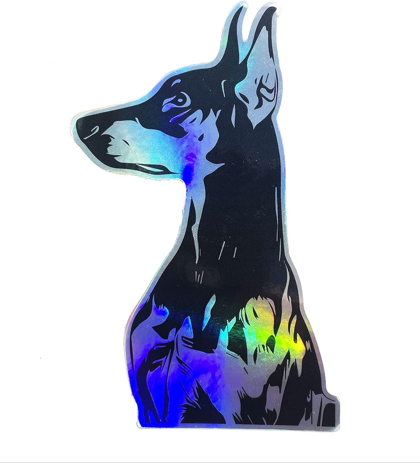 WickedGoodz Doberman Pinscher Vinyl Holographic Decal - Dog Breed ...
