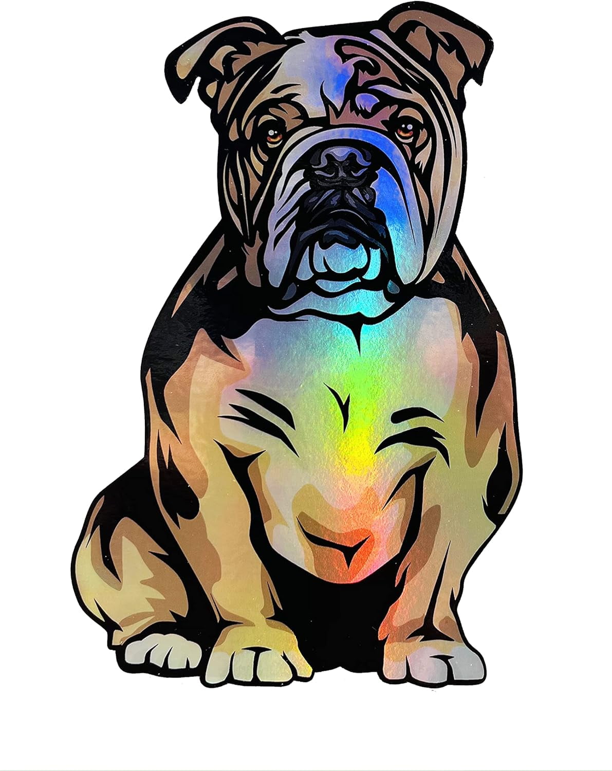 WickedGoodz English Bulldog Holographic Deal - Dog Bumper Sticker - for ...