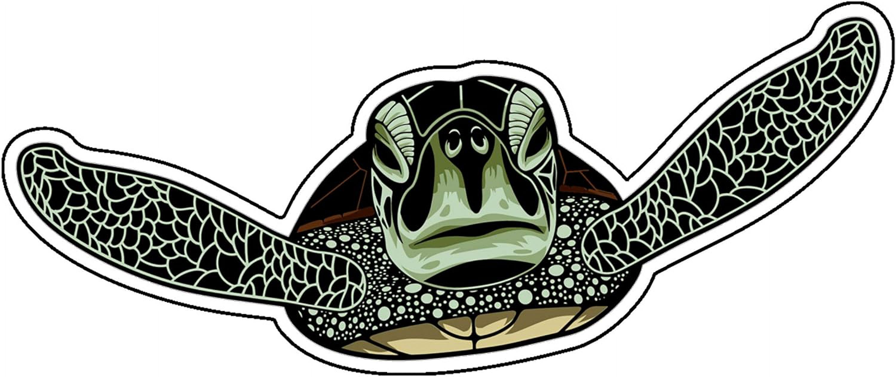 WickedGoodz Green Sea Turtle Vinyl Decal - Ocean Bumper Sticker - for ...