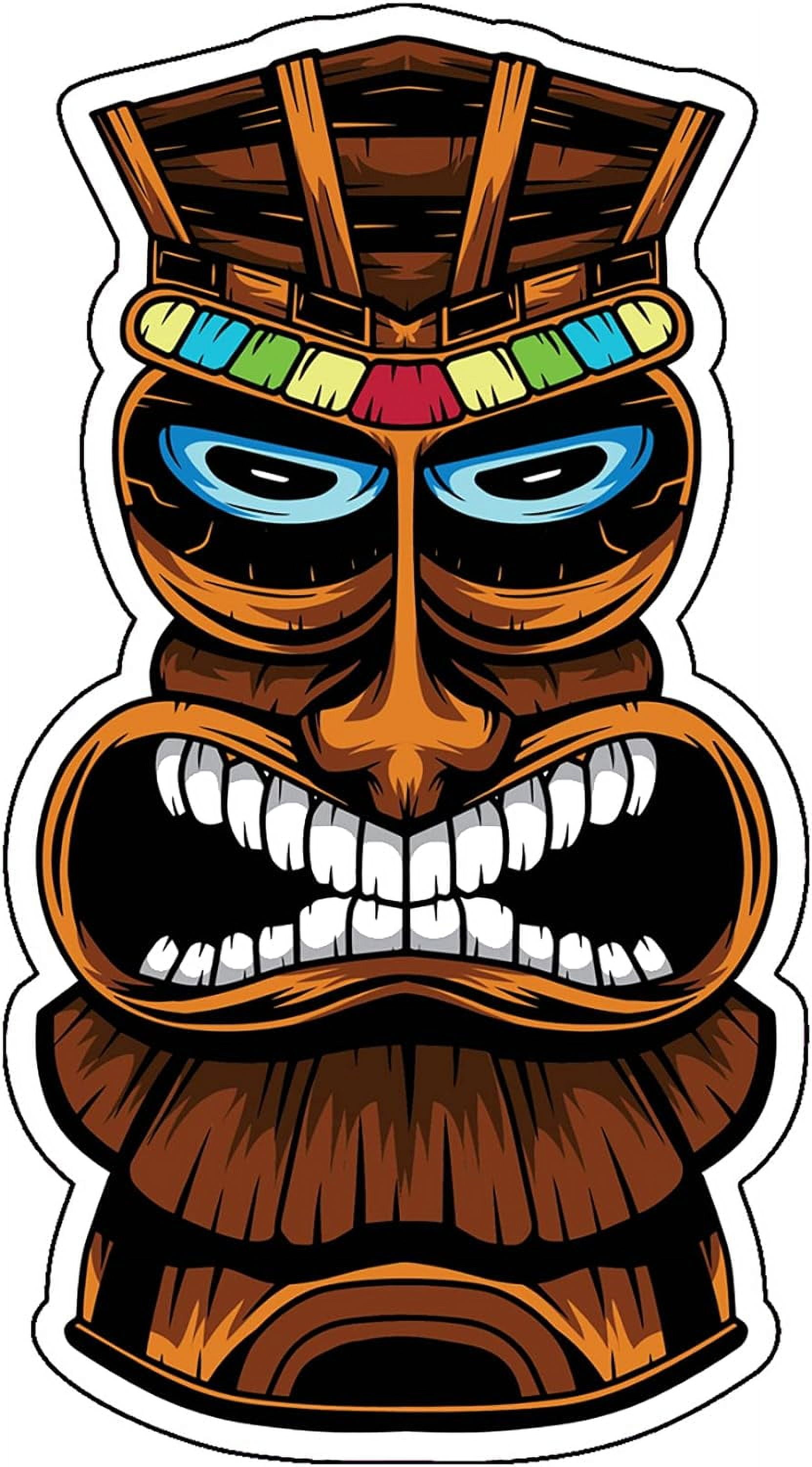 WickedGoodz Hawaiian Totem Vinyl Decal - Polynesian Beach Bumper ...