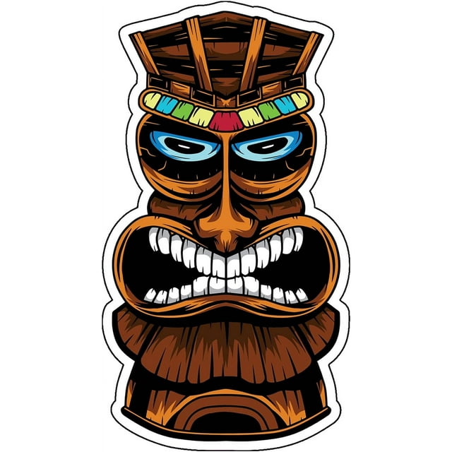 WickedGoodz Hawaiian Totem Vinyl Decal - Polynesian Beach Bumper ...