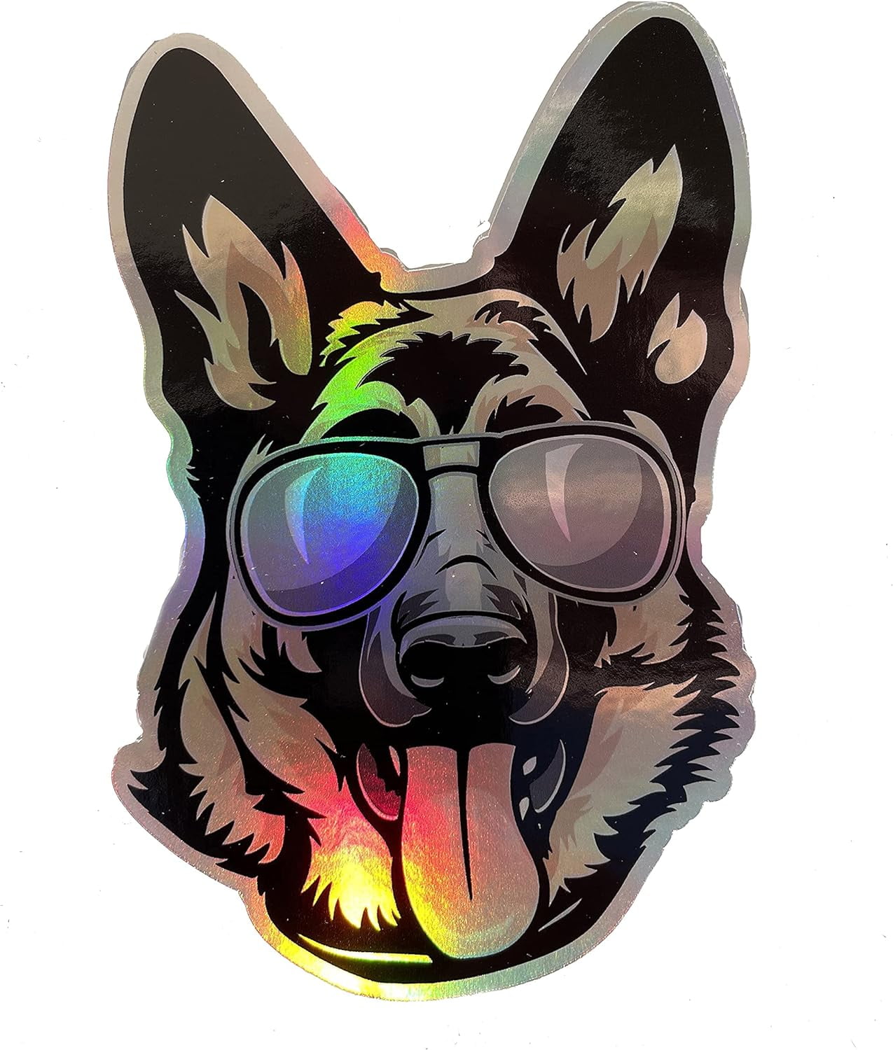 WickedGoodz Holographic German Shepherd Decal - Sunglasses Dog Breed ...