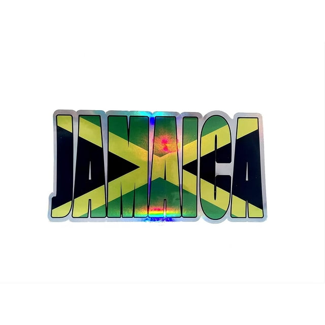 WickedGoodz Holographic Jamaica Flag Decal - Caribbean Island Bumper ...