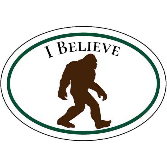 WickedGoodz I Believe Sasquatch Vinyl Decal - Bigfoot Bumper Sticker ...