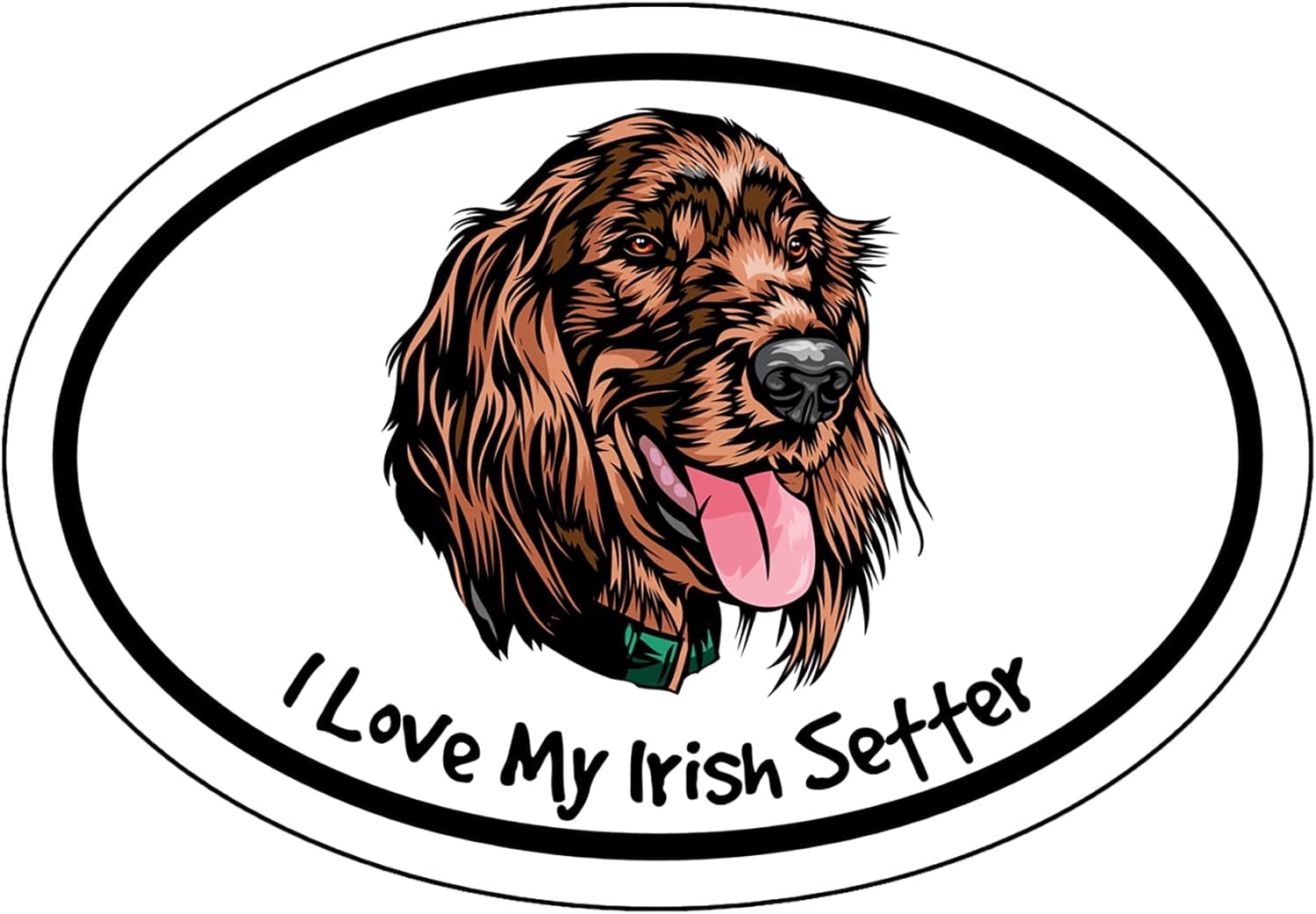 WickedGoodz I Love My Irish Setter Vinyl Decal - Dog Breed Bumper ...
