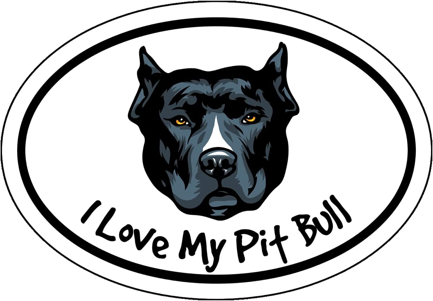 WickedGoodz I Love My Pit Bull Vinyl Decal - Bully Dog Breed Bumper ...