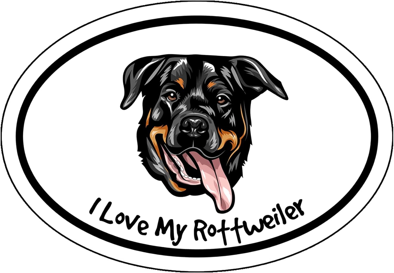 WickedGoodz I Love My Rottweiler Vinyl Decal - Dog Breed Bumper Sticker ...
