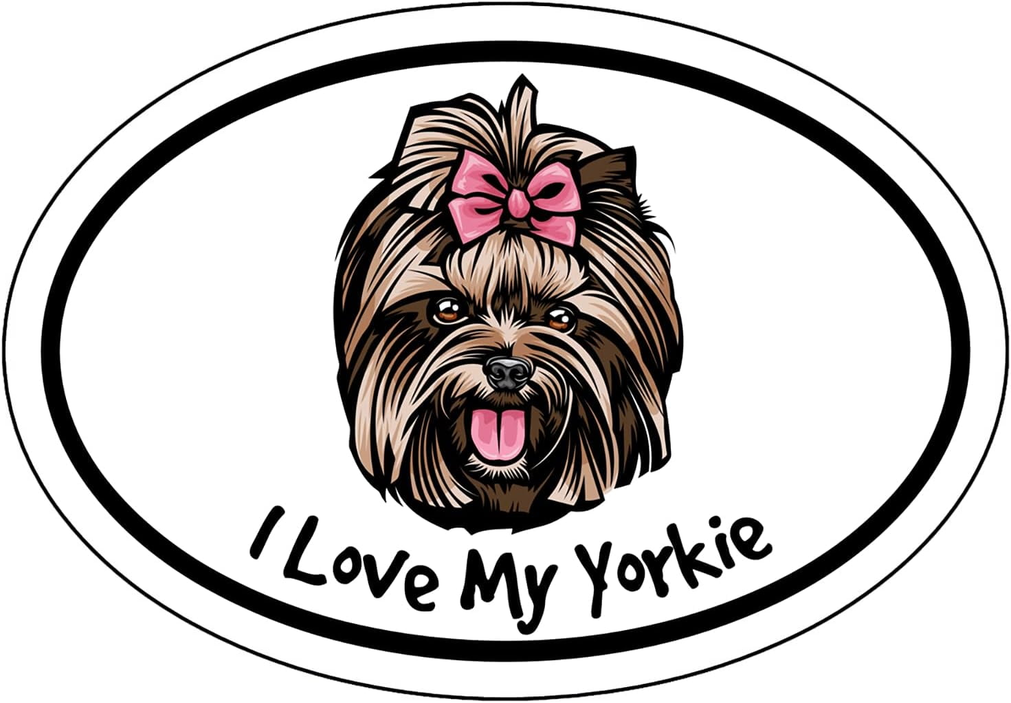 WickedGoodz I Love My Yorkie Vinyl Decal - Yorkshire Terrier Dog Breed ...