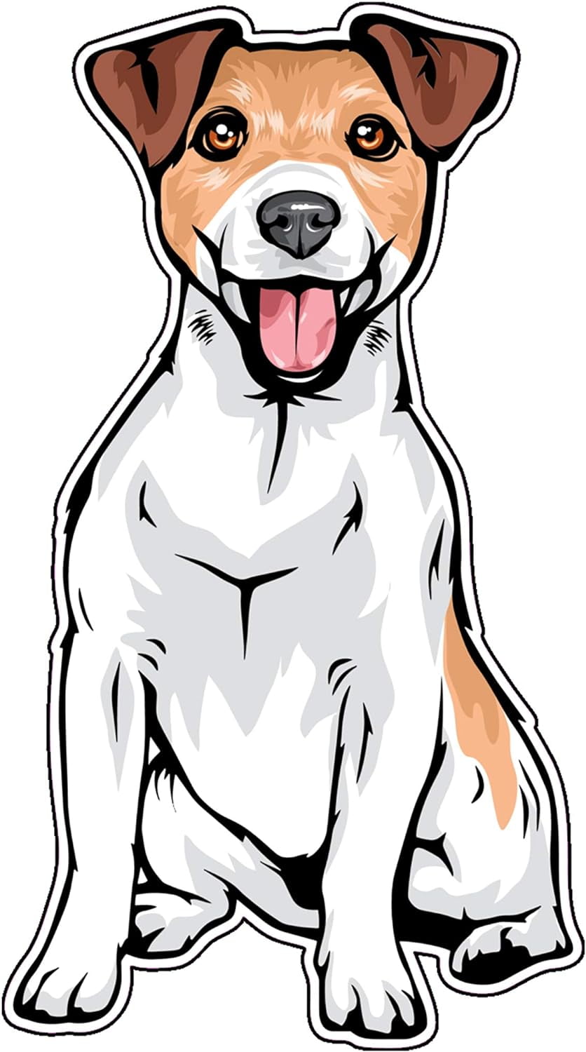 WickedGoodz Jack Russel Terrier Vinyl Decal - Dog Bumper Sticker - for ...