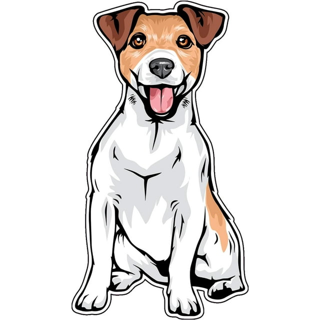 WickedGoodz Jack Russel Terrier Vinyl Decal - Dog Bumper Sticker - for ...
