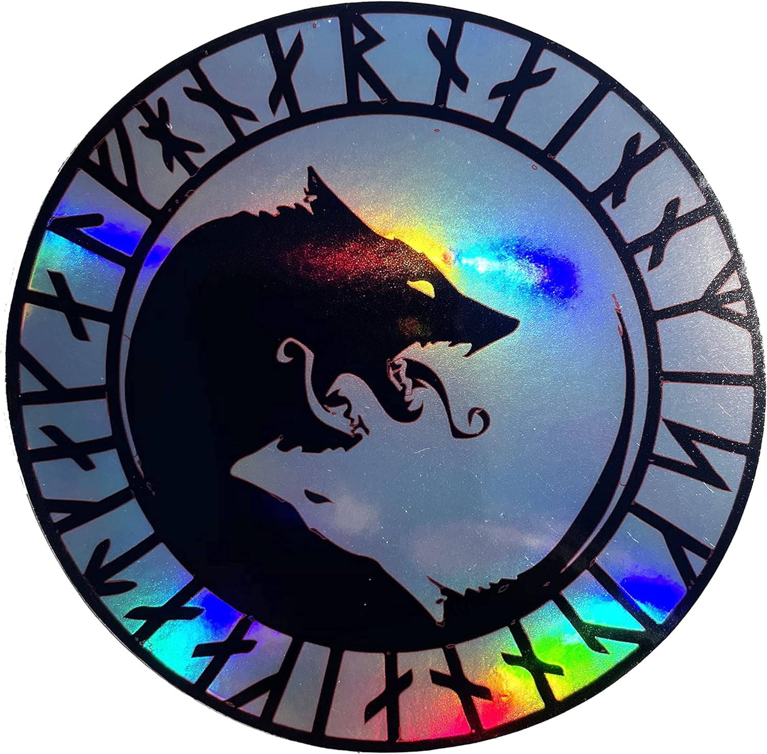 WickedGoodz ÚLFHÉÐNAR Rune No Mercy Only Violence Wolf Holographic ...