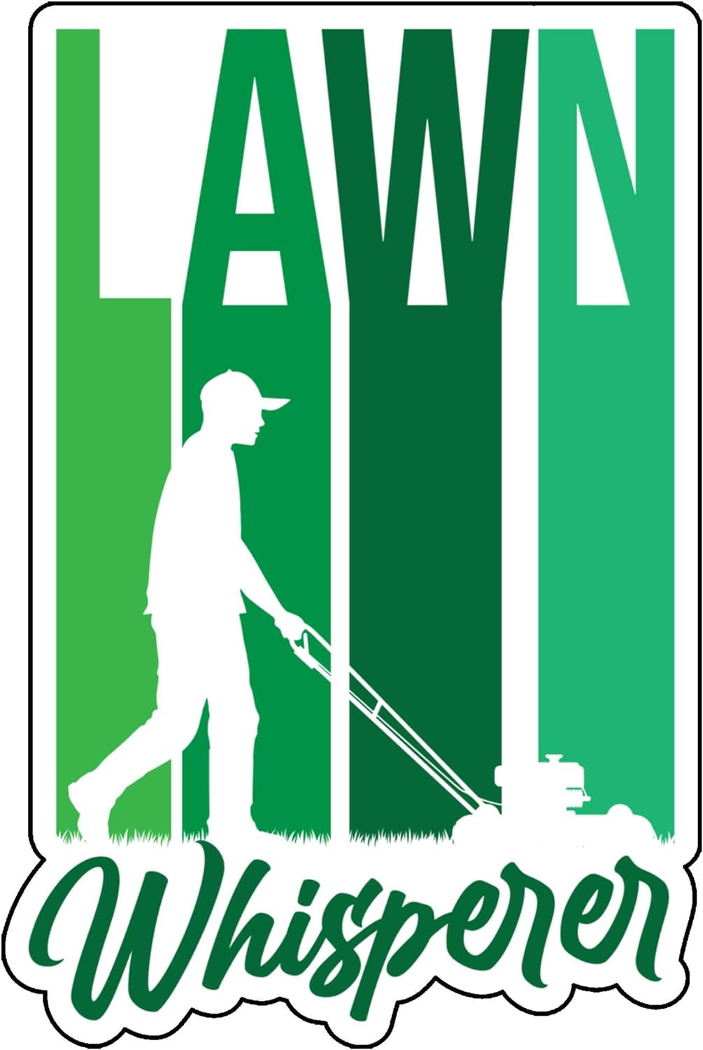 WickedGoodz Lawn Whisperer Vinyl Decal - Best Dad Bumper Sticker - for Laptops Tumblers Windows ...