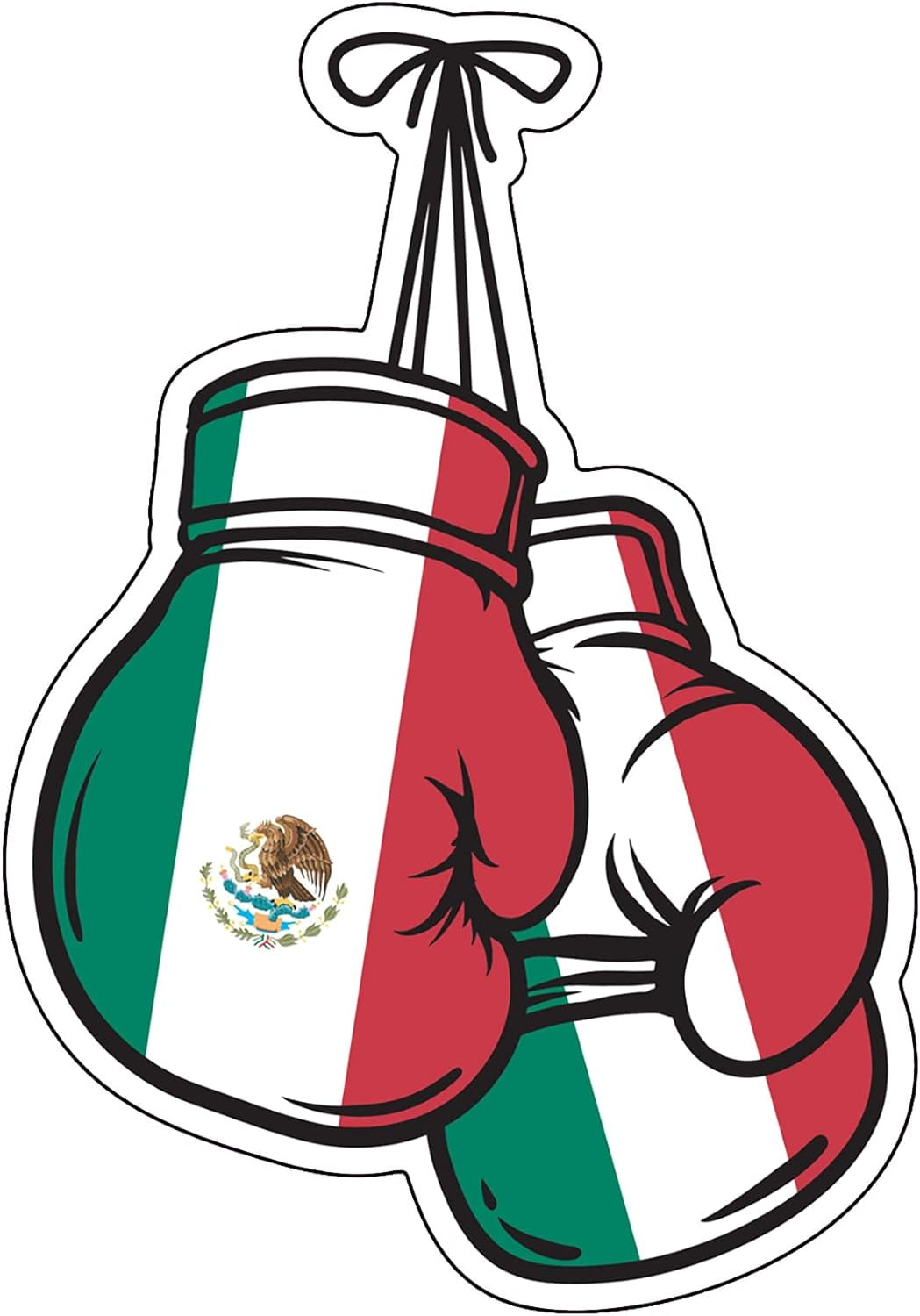 WickedGoodz Mexican Flag Boxing Gloves Vinyl Decal - Mexico Bumper ...
