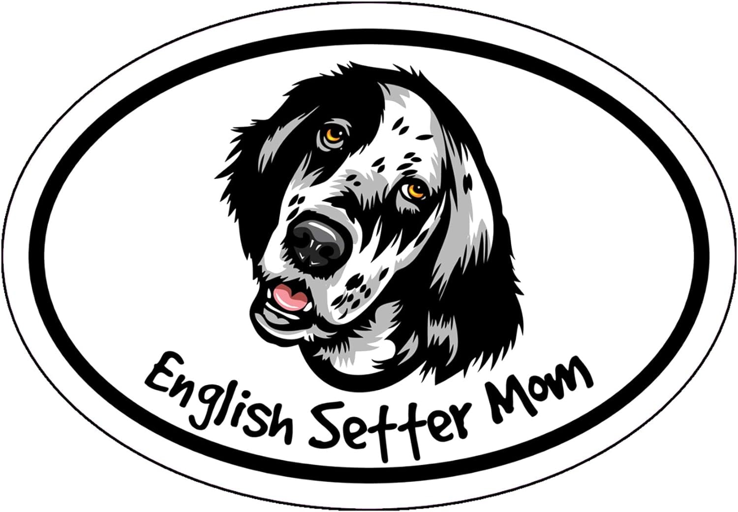 WickedGoodz Oval English Setter Mom Decal - Dog Breed Bumper Sticker ...