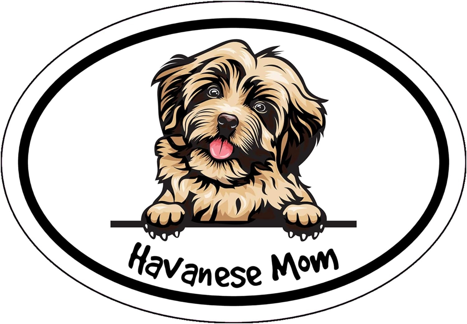 WickedGoodz Oval Havanese Mom Decal - Dog Breed Bumper Sticker ...